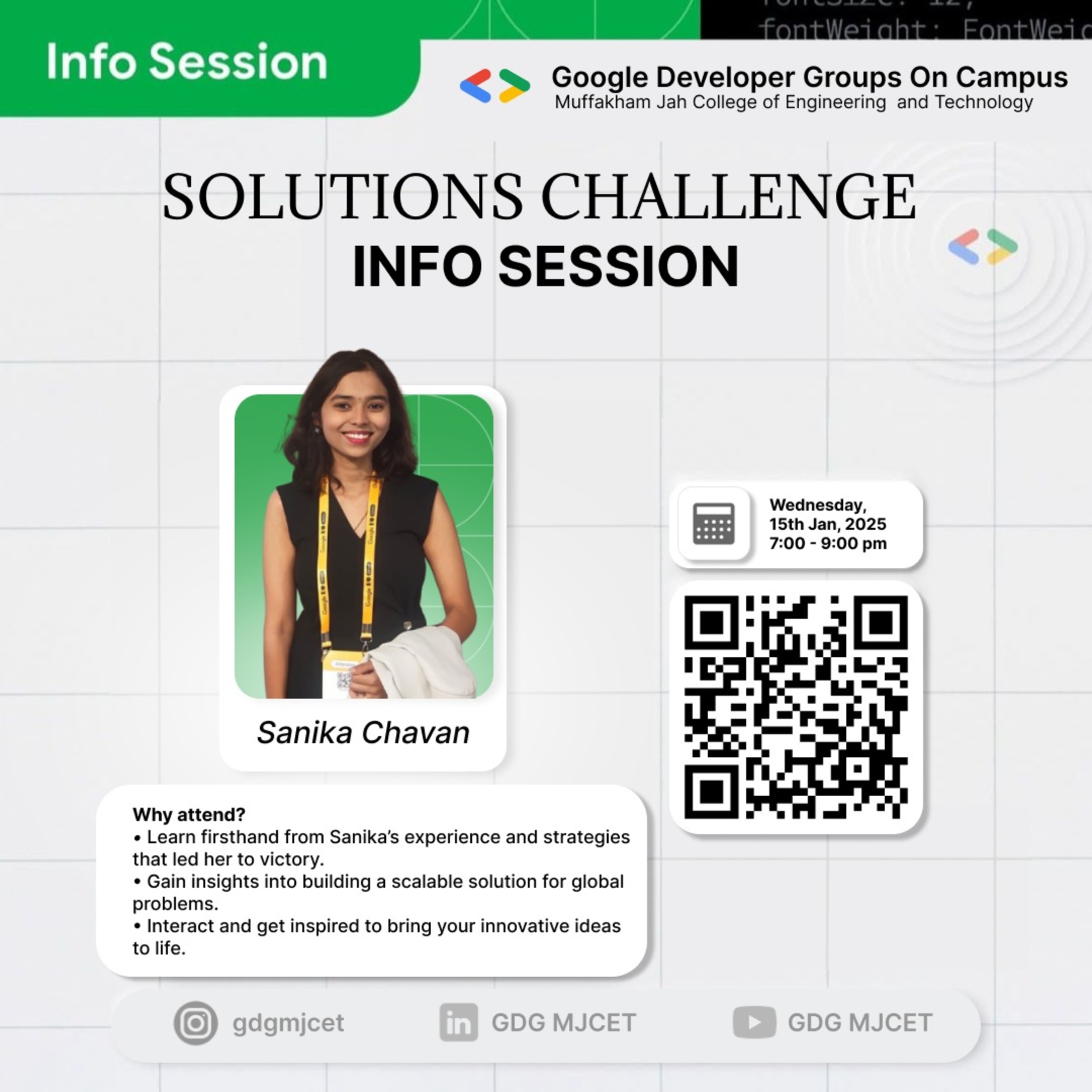 See Info Session: Google Solution Challenge GDGC-MJCET at Google Developer Groups GDG on Campus ...